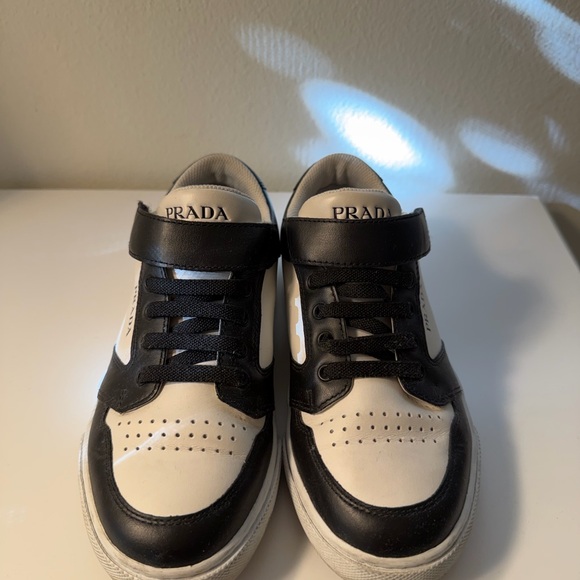 Prada | Shoes | Prada Kids Sneakers In Black And White | Poshmark